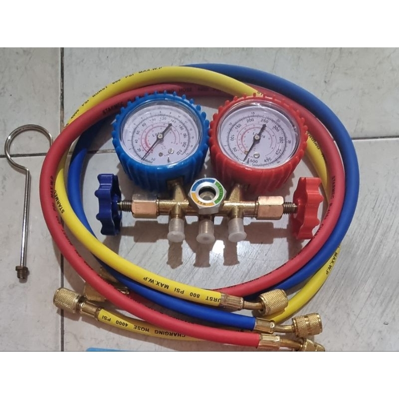 Jual Manifold AC R32 / R410 + 3pcs Selang R32/r410 Best seller Murah | Shopee Indonesia
