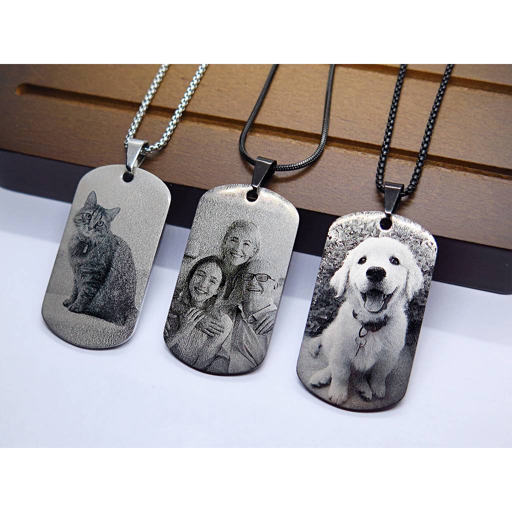 Jual Kalung Liontin Stainless Steel Custom Laser Engraving (Tag ...