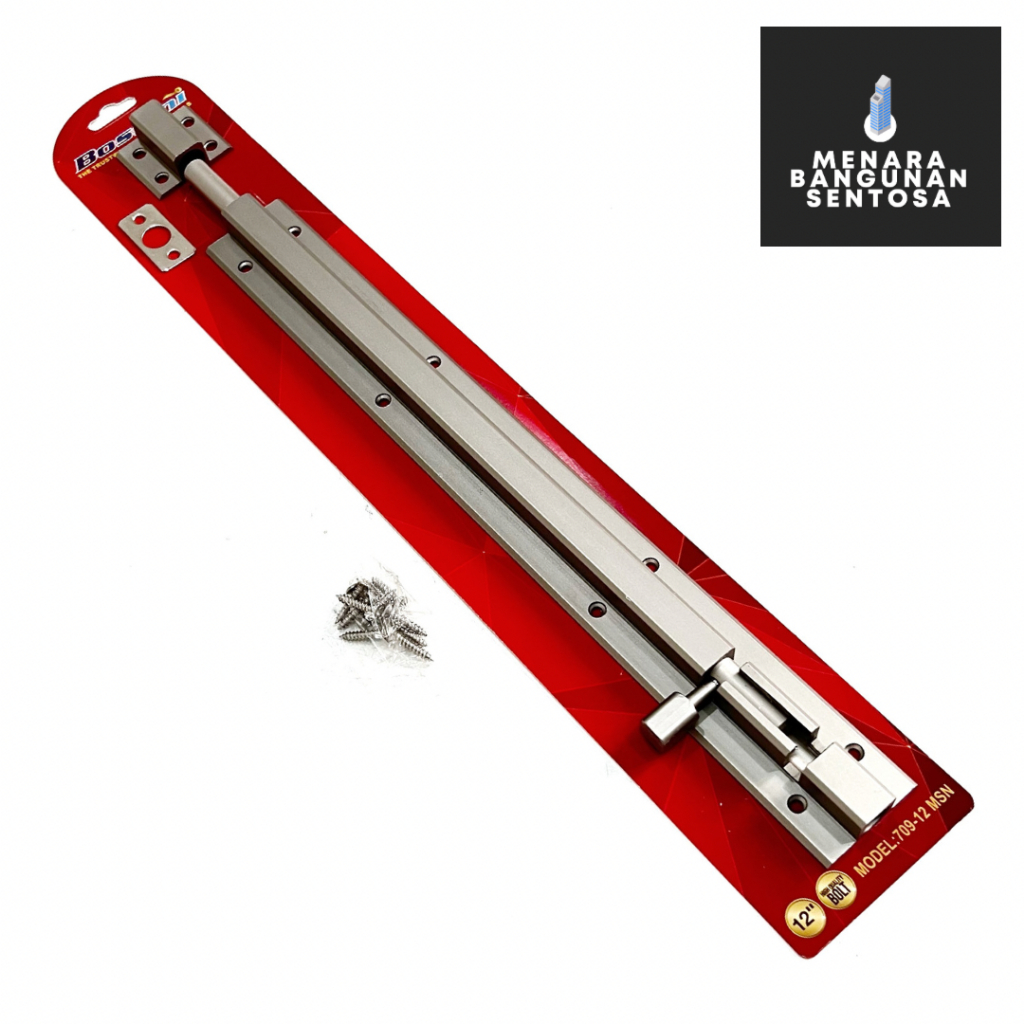 Jual Grendel Aluminium Bossini 12" Inch - Gerendel Selot Pintu Jendela ...