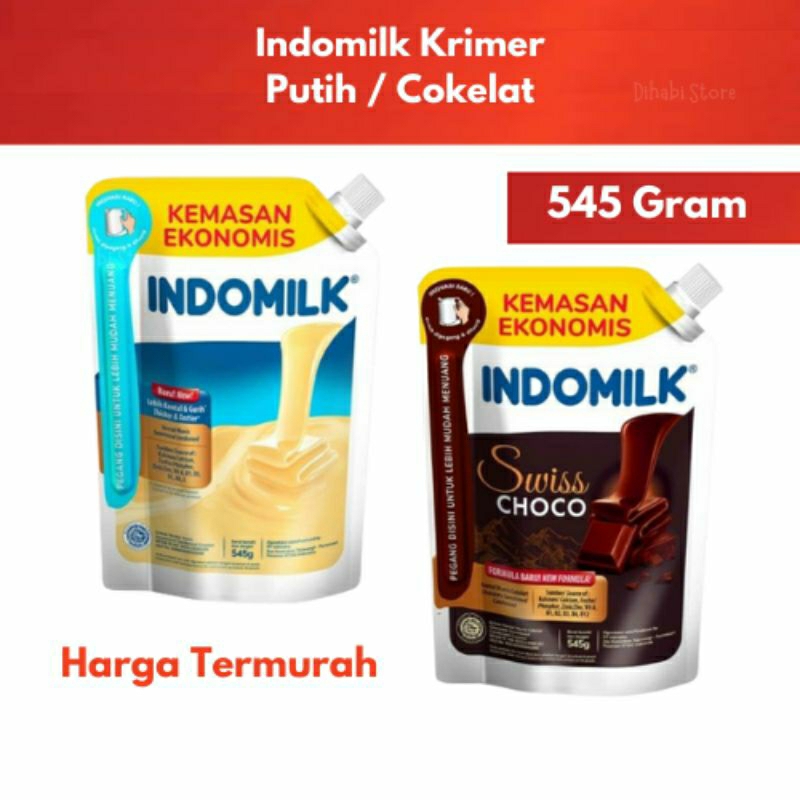 Jual Indomilk Krimer Kental Manis Putih , Cokelat 545 Gram | Shopee ...