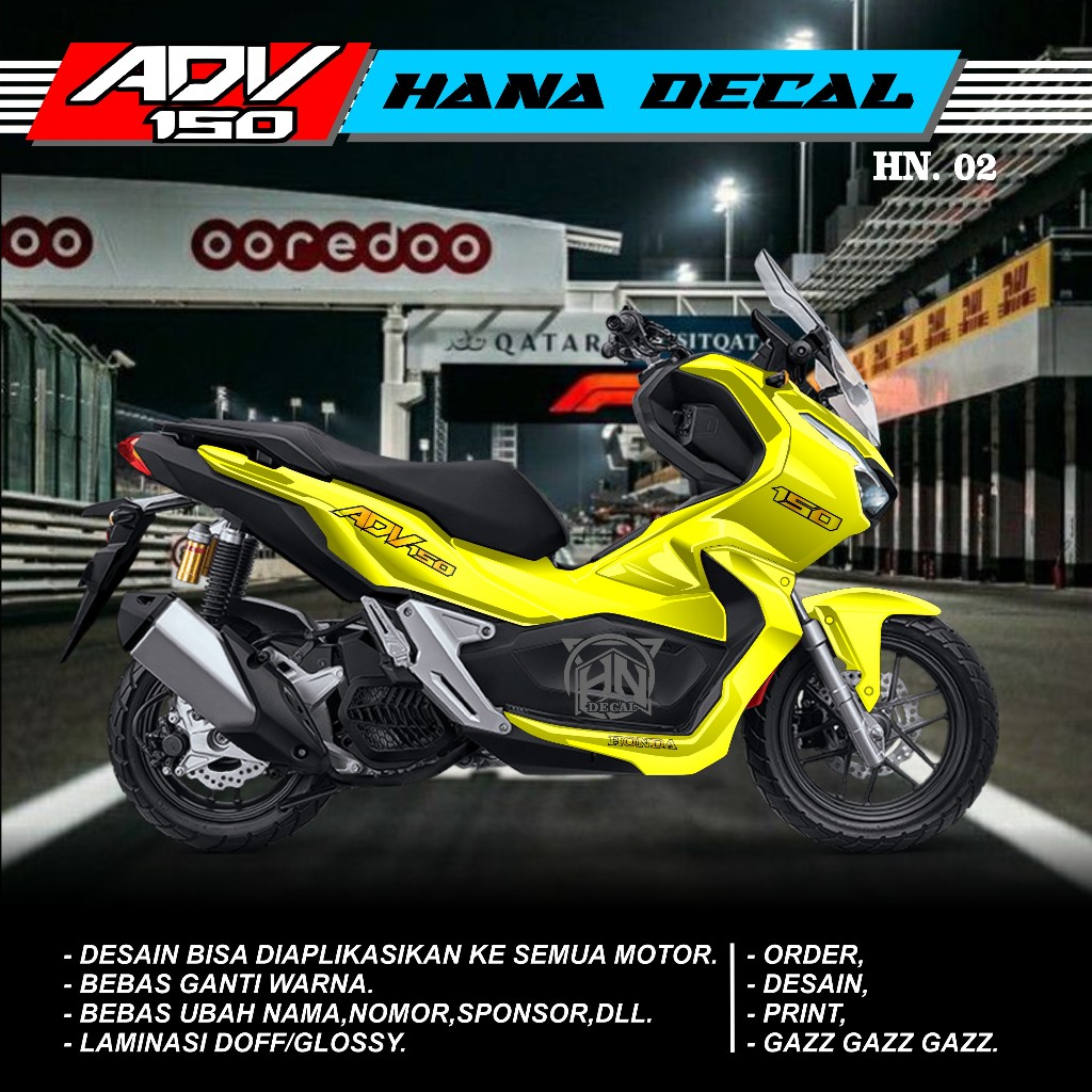 Jual decal sticker honda adv 150 dekal stiker striping adv full body ...