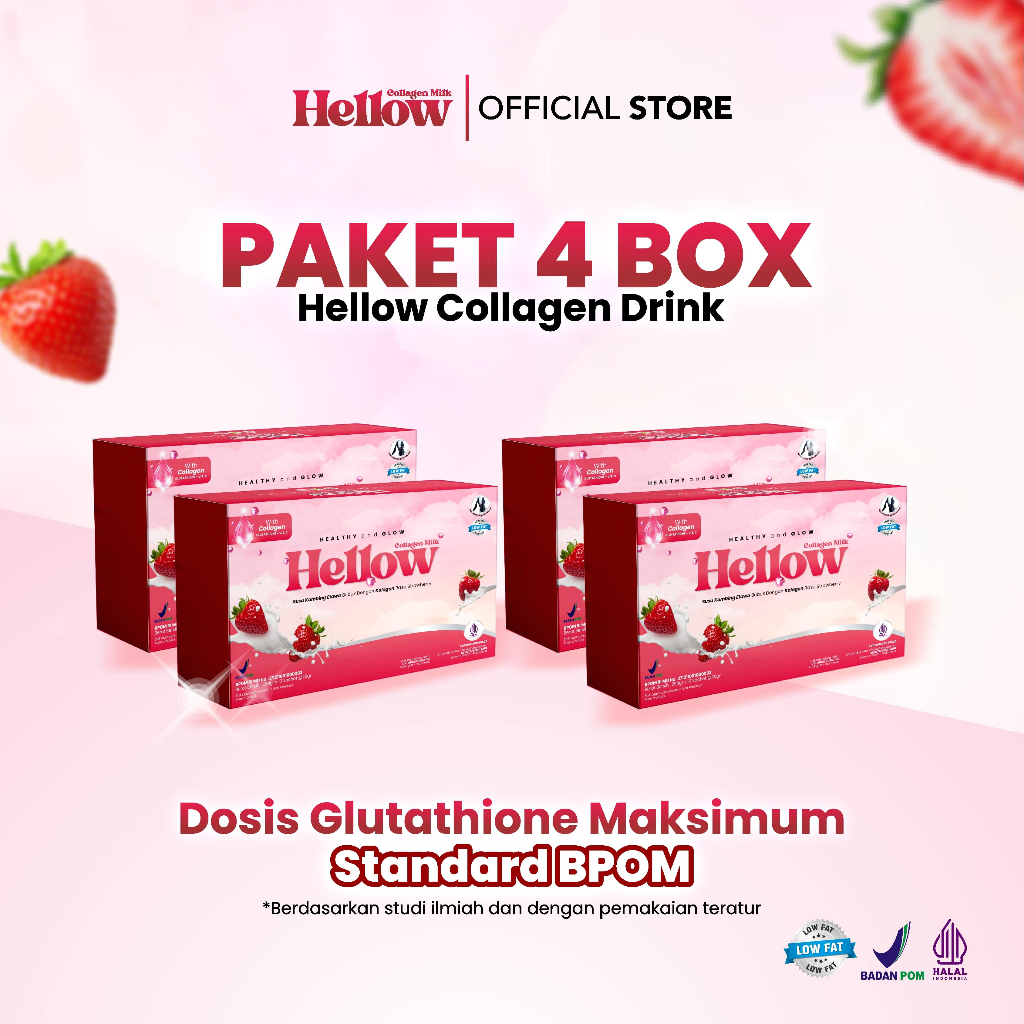 Jual Hellow Collagen Milk Paket 4 Box susu kambing etawa + collagen L ...