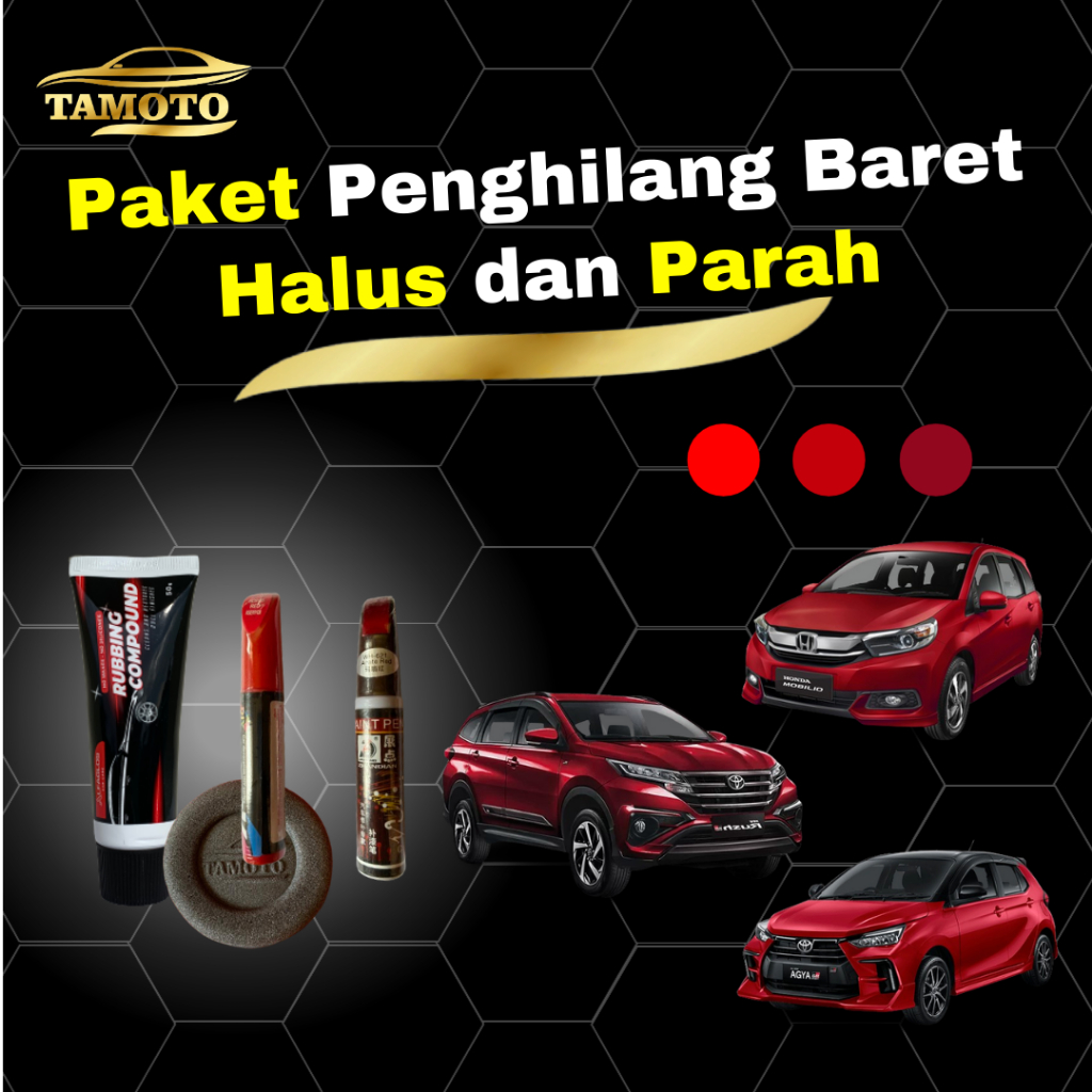 Jual Kompon Spidol baret mobil merah metalik / maroon Rubbing Compon ...