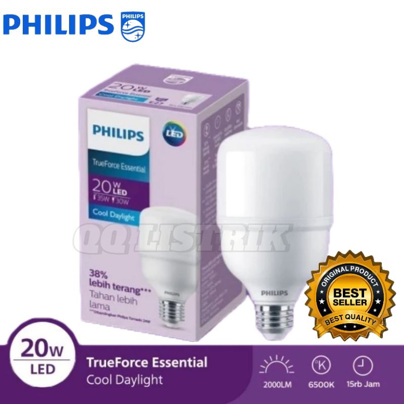 Jual lampu Philips LED trueforce ess 20W putih,cool Daylight 6500k essential original | Shopee ...