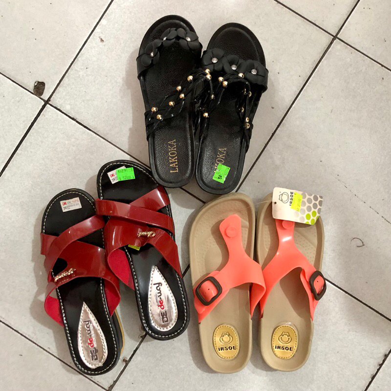 Jual PRODUK KHUSUS LIVE sendal hak jepit flat wanita barang obral kupal ...