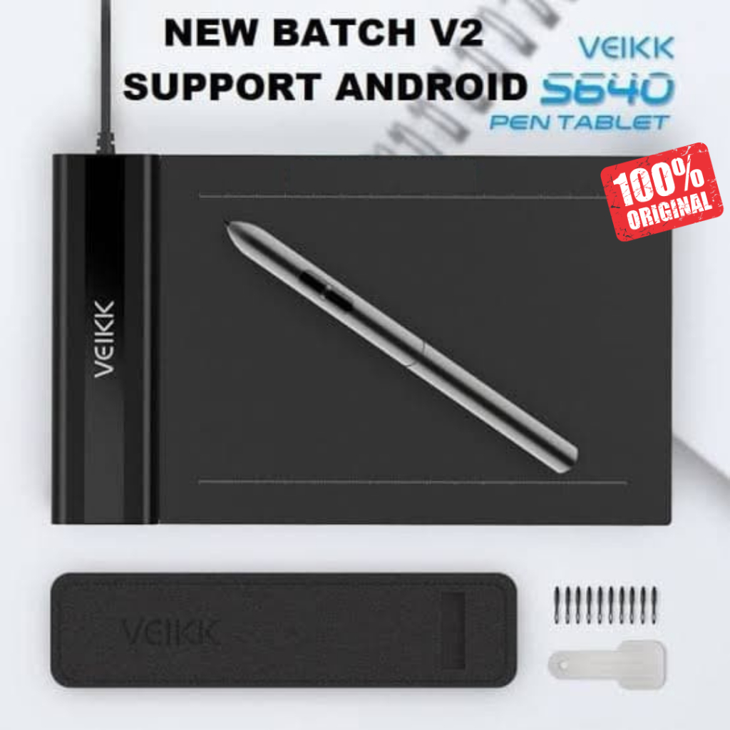 Jual VEIKK S640 V2 Digital Graphic Drawing Pen Tablet OSU H420 G430 ...