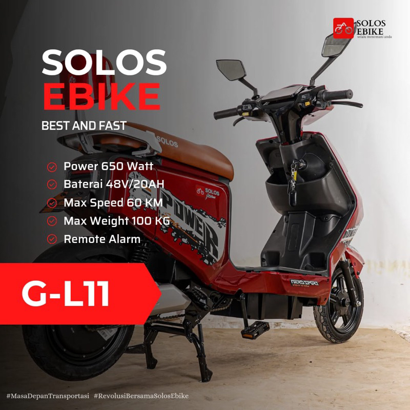 Jual Sepeda Listrik SOLOS G-L11 650Watt | Shopee Indonesia