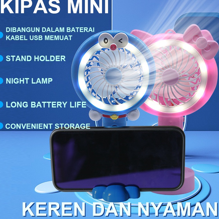 Jual Kipas Mini karakter Led LightKipas Angin Mini PortableKipas Angin ...