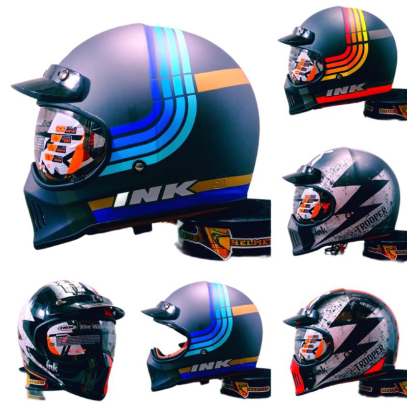 Jual Helm INK trooper motif thunder | Shopee Indonesia