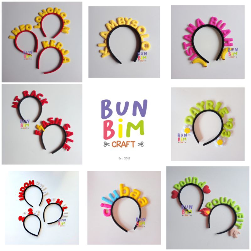 Jual Bando Nama Flanel Custom • Bando Konser • Bando Supporter • Bando ...