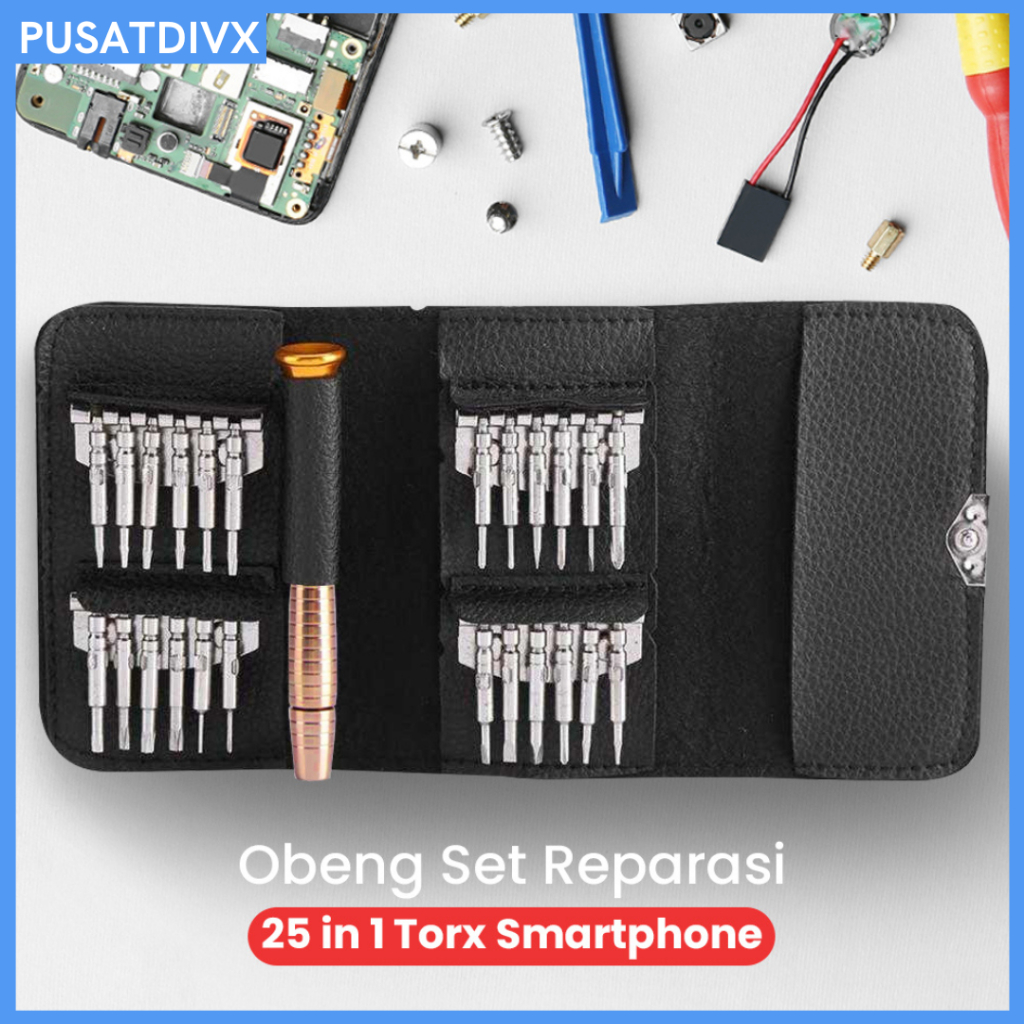 Jual TAFFWARE OBENG SET REPARASI TORX SET 25 IN 1 IPHONE ANDROID GADGET HP | Shopee Indonesia