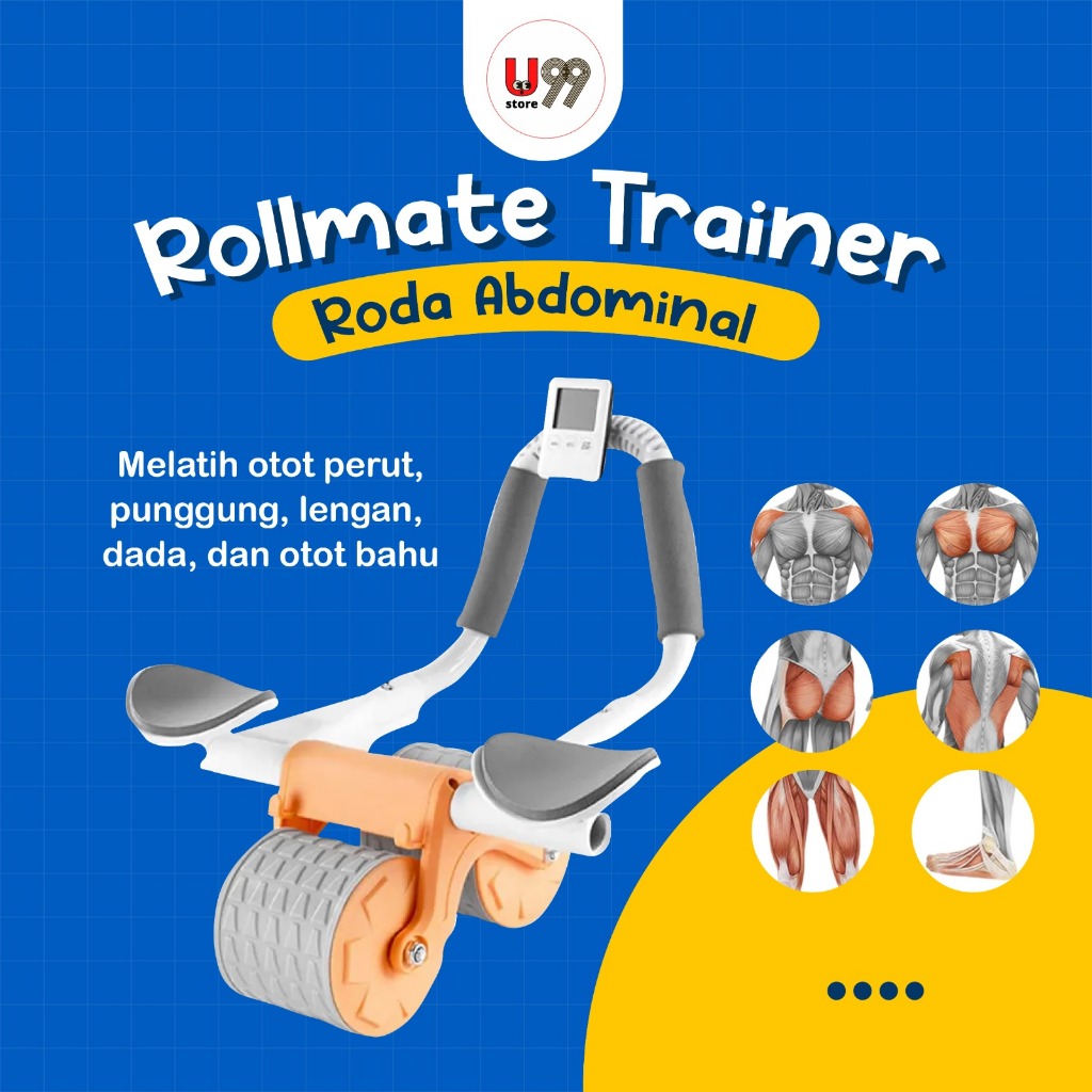 Jual ROLLMATE TRAINER I RODA ABDOMINAL MELATIH OTOT PERUT PUNGGUNG ...