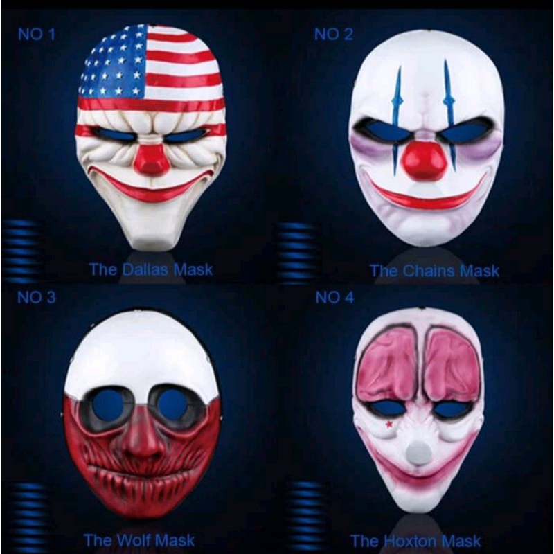 Jual Topeng Horor Badut Amerika Payday Mask | Shopee Indonesia