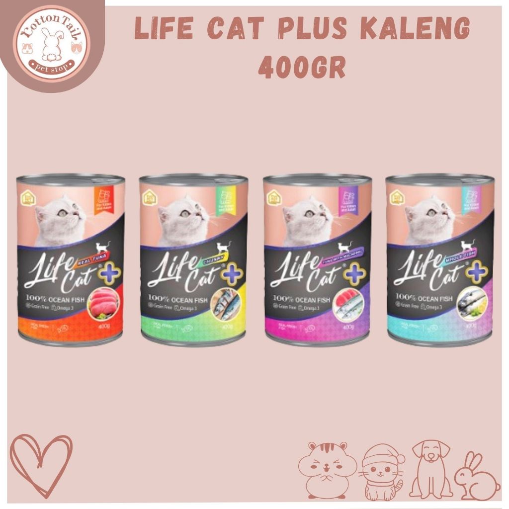 Jual Life Cat PLUS Wet Cat Food 400gr / Makanan Kucing Basah Kaleng ...