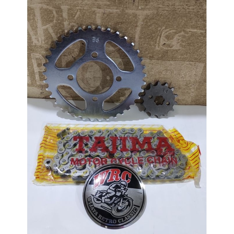 Jual Gir Ger Gear Set Girset Paket Rantai Roda Honda C70 C 70 C700 C800 Astrea 800 ( 14T / 420H ...