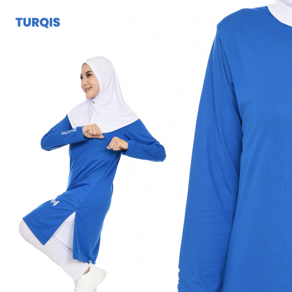 Jual Muvaz Kirana Jersey- Kaos Olahraga Muslimah Tunik | Shopee Indonesia