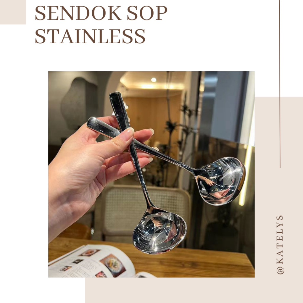 Jual Sendok Sup Sop Stainless Steel | Sendok Makan Panjang | Centong ...