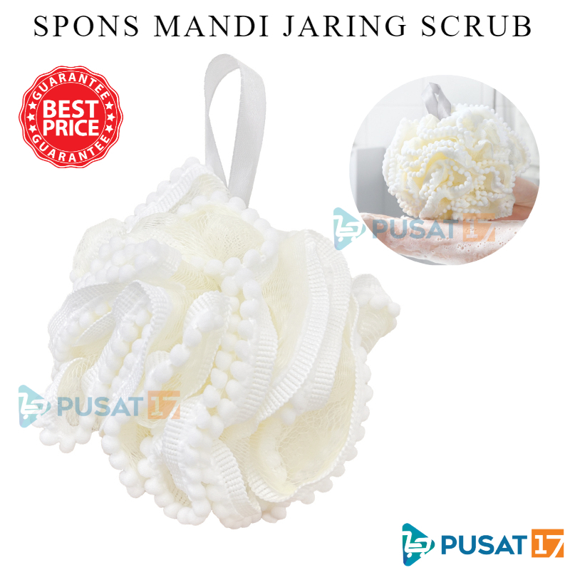 Jual PUSAT17 SPONS MANDI JARING SCRUB SPONGE MANDI TEBAL PREMIUM SPON ...