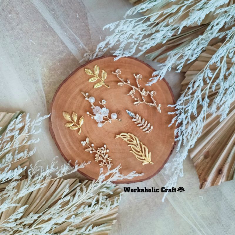 Jual Aplikasi Bunga Ranting Tangkai Logam Handmade Dekorasi Mahar ...