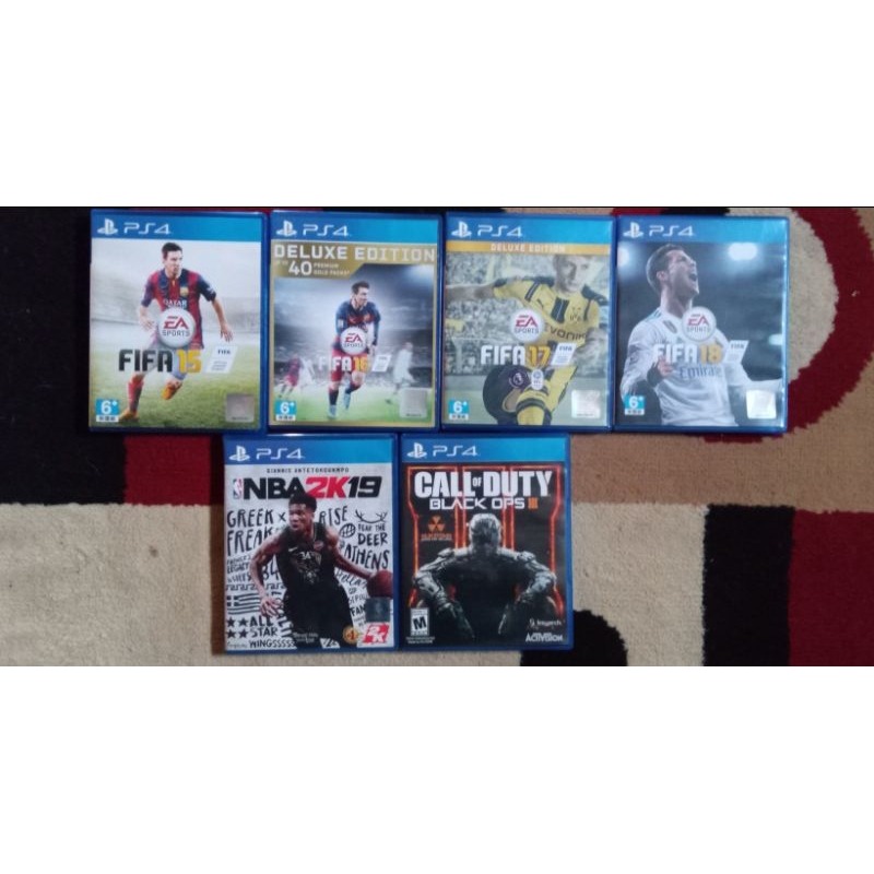 Jual Kaset PS 4 second (Fifa 15,16,17,18, NBA2K15, Call of duty black ...