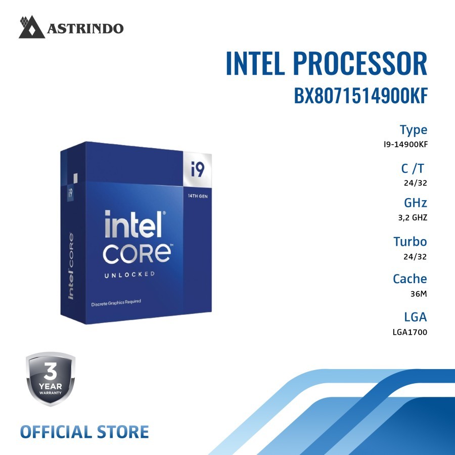 Jual Intel Processor Core i9-14900KF 36M Cache, up to 6.00 GHz Box LGA ...