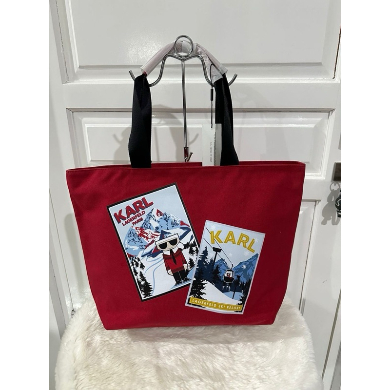 Jual Tas Karl Lagerfeld Original Paris Kristen Tote Red | Shopee Indonesia