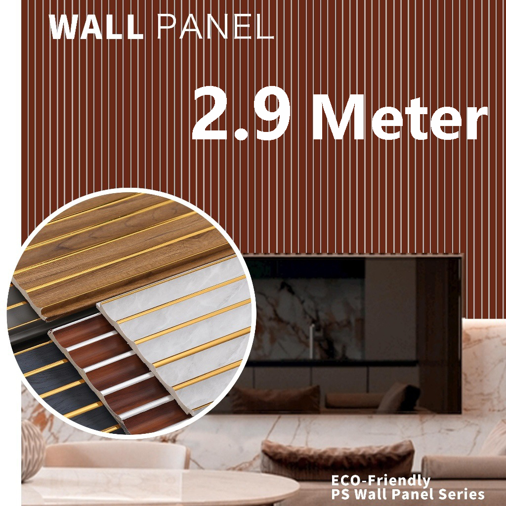 Jual Wall Panel Wood Panel PVC 150x15mm 2.9Meter Motif List Kayu Elegan ...