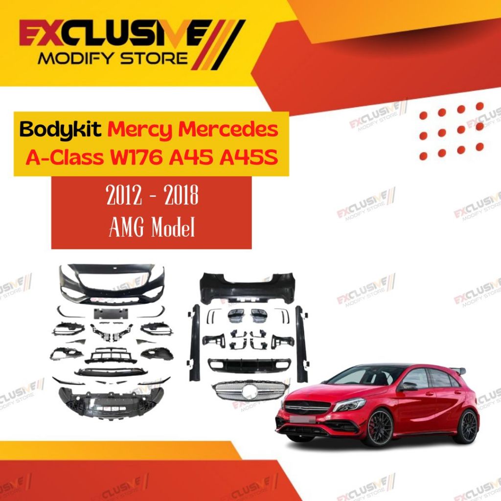 Jual MERCY MERCEDES A-CLASS A200 W176 A45 A455 AMG BODYKIT FACELIFT SET ...