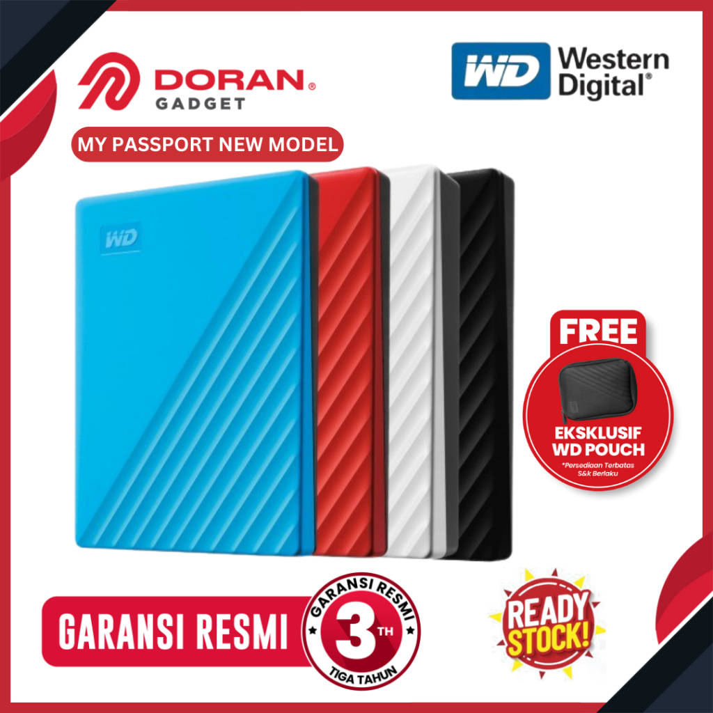 Jual WD My Passport 4TB - Harddisk External 4TB - WD 4TB - Hardisk ...