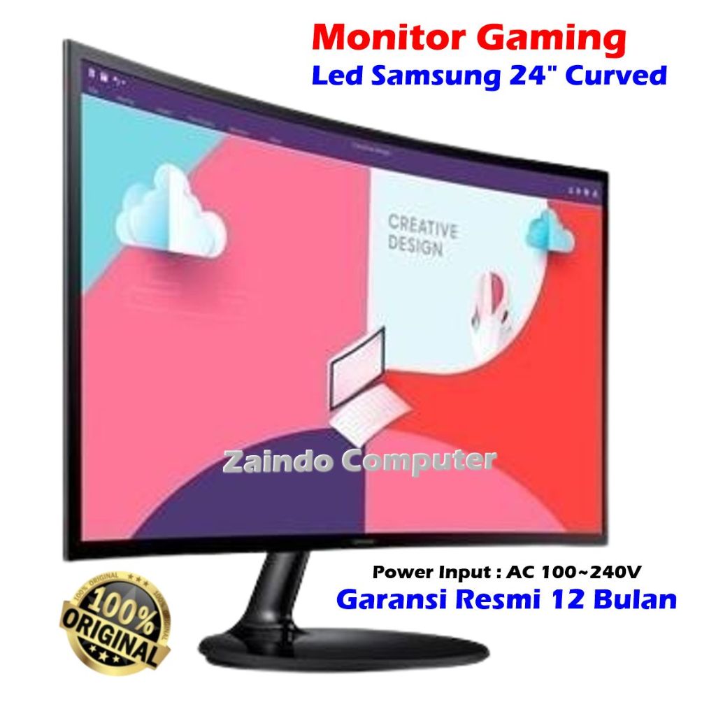 Jual MONITOR CURVED SAMSUNG 24 INCI LS24C366EAE - LED GAMING SAMSUNG ...