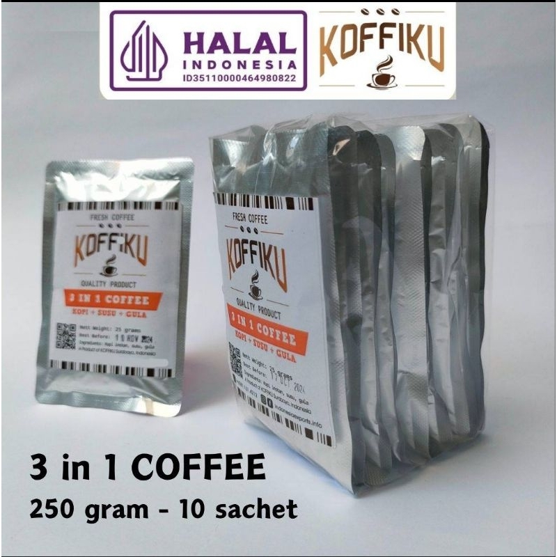 Jual KOFFIKU Jual Kopi Instan 3 in 1 Instant Coffee 250 gr Diskon Murah ...