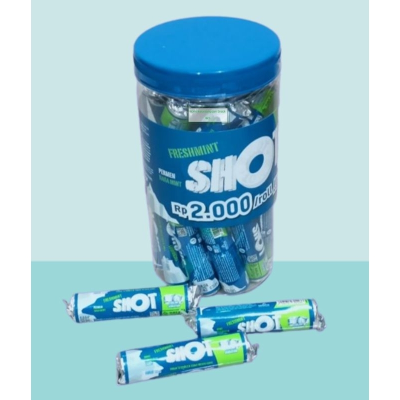 Jual FreshMint SHOT Mint Candy Roll Jar Permen Dingin Bolong Toples isi ...
