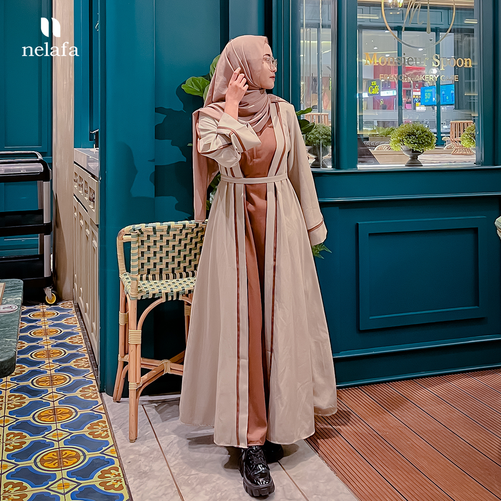 Jual Nelafa Nafiza Abaya Dress Turkey Outer | Shopee Indonesia