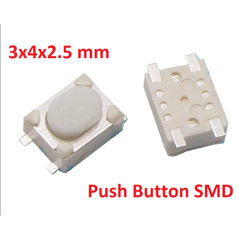 Jual Push Button Momentary SMD Micro Switch 3x4x2.5mm 3*4*2.5mm 4P 4 p Tactile Tact Reset ...
