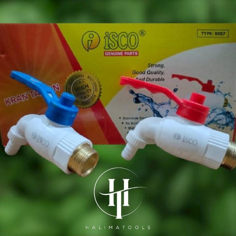 Jual ISCO Kran Jumbo Taman Gagang Stainless Drat Kuningan 1/2" & 3/4 ...