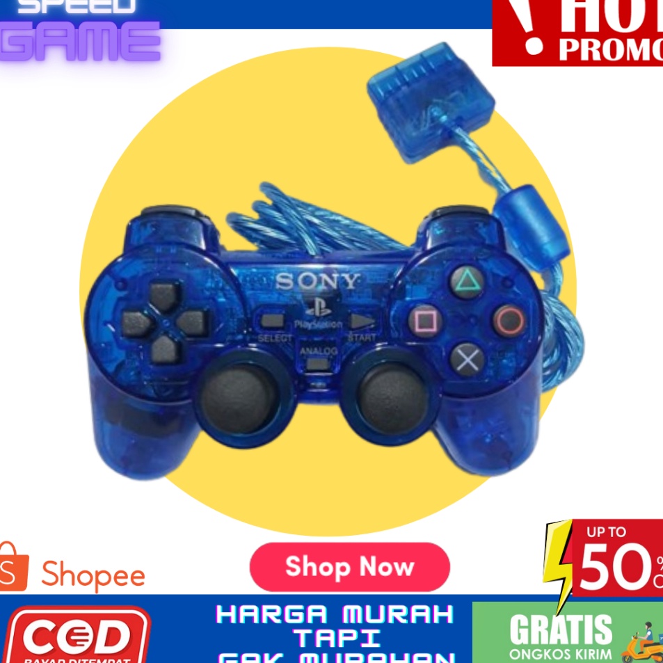 Jual Stik stick PS 2 PS2 TW ELITE Transparan Lampu Warna kelap kelip u ...