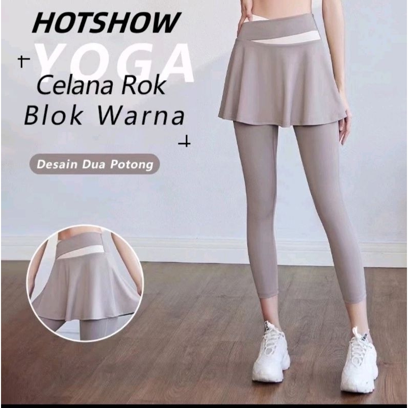 Jual (PREMIUM+ROK) Celana Legging Rok Olahraga Wanita Hijab Sport High ...