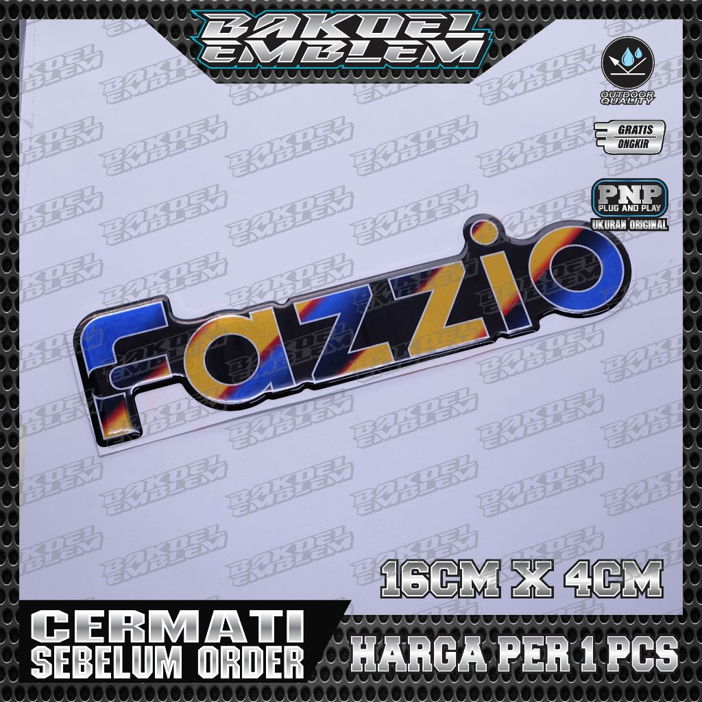Jual Emblem yamaha fazzio / emblem timbul yamaha fazzio / emblem ...