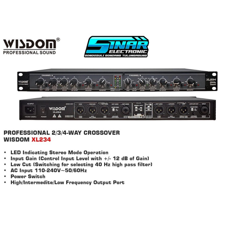 Jual CROSSOVER WISDOM XL234 2/3/4WAY crosover XL 234 Original | Shopee ...