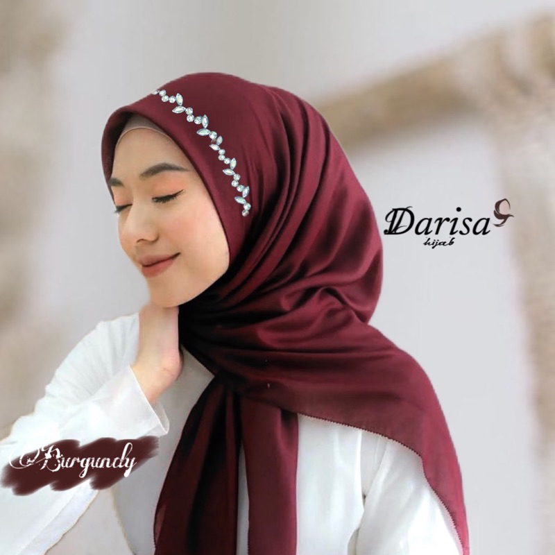 Jual BANDO DAUN HIJAB SEGIEMPAT VOAL SWAROVSKI BANDO BEADS BAHAN PARIS ...