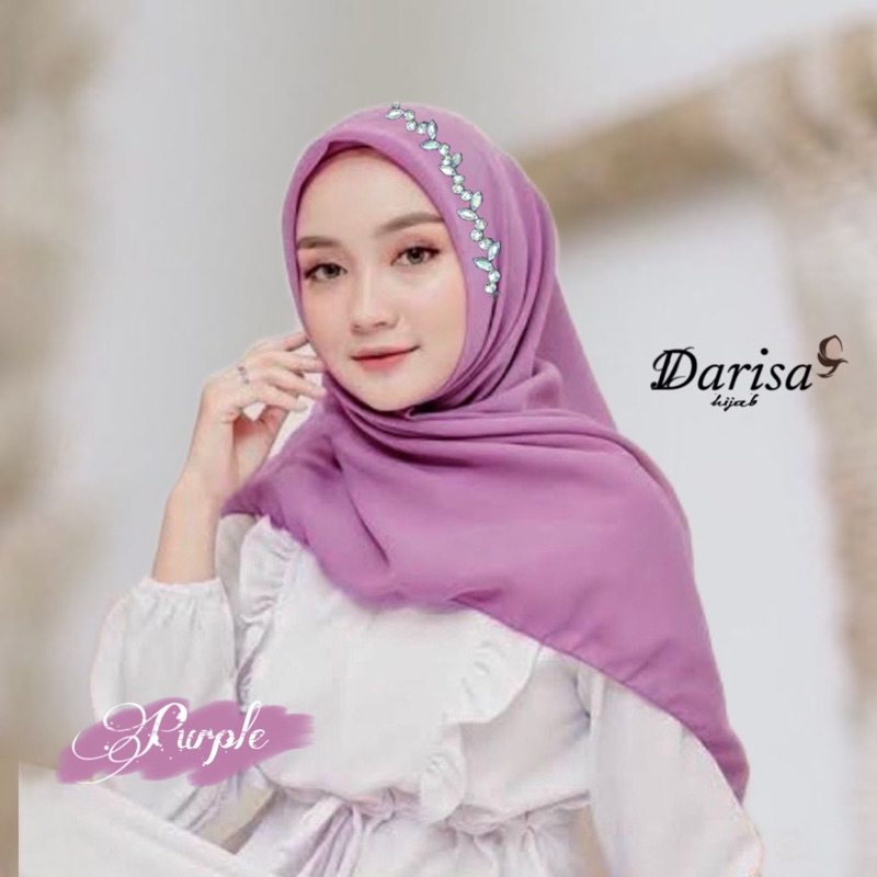 Jual BANDO DAUN HIJAB SEGIEMPAT VOAL SWAROVSKI BANDO BEADS BAHAN PARIS ...
