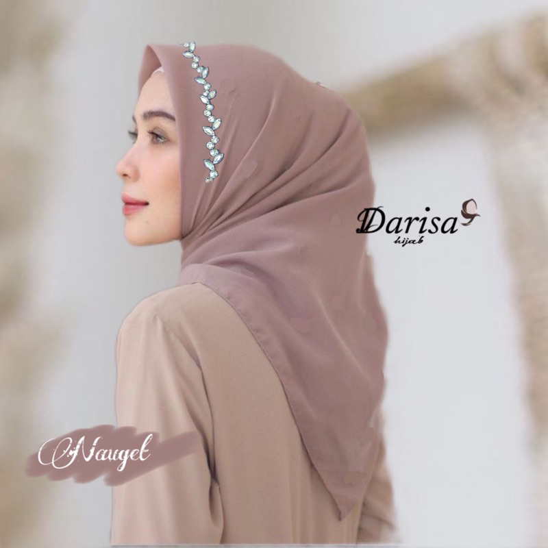 Jual BANDO DAUN HIJAB SEGIEMPAT VOAL SWAROVSKI BANDO BEADS BAHAN PARIS ...