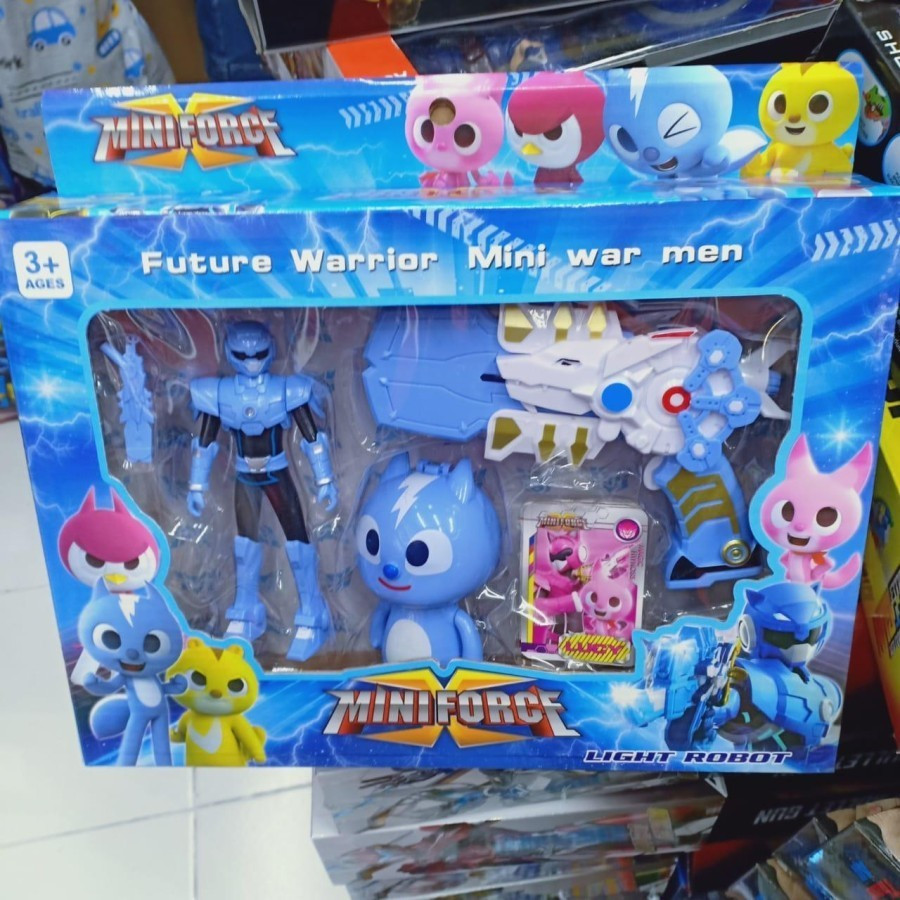 Jual Mainan Anak Laki Laki Robot Mini Force x pedang bisa berubah ...