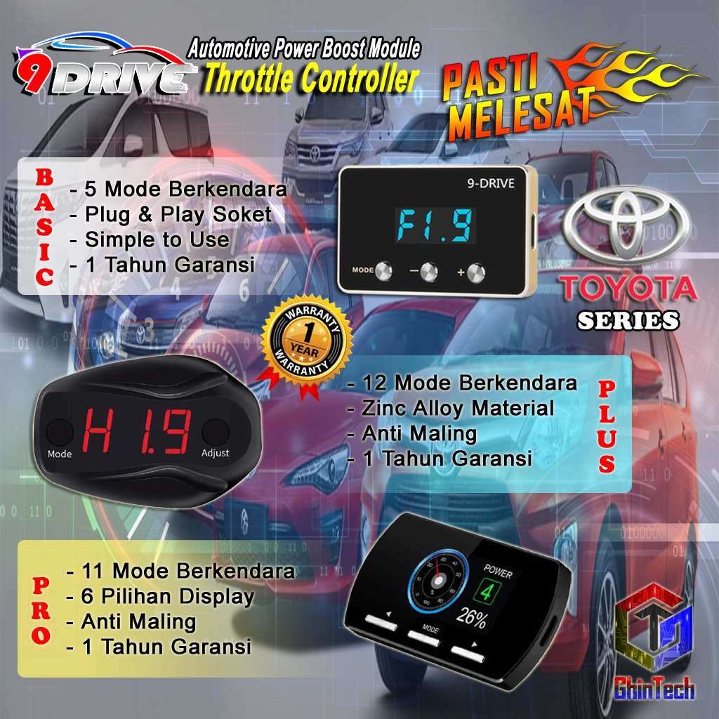 Jual 9 DRIVE 12 DRIVE TOYOTA SERIES THROTTLE CONTROLLER PIGGYBACK MOBIL TOYOTA REMAP ECU AGYA ...