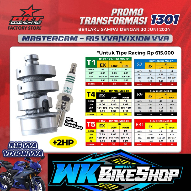Jual NOKEN AS BRT R15 V3/VIXION VVA R / MT 15 / XSR S7 / T1 / T4 / T5 ...