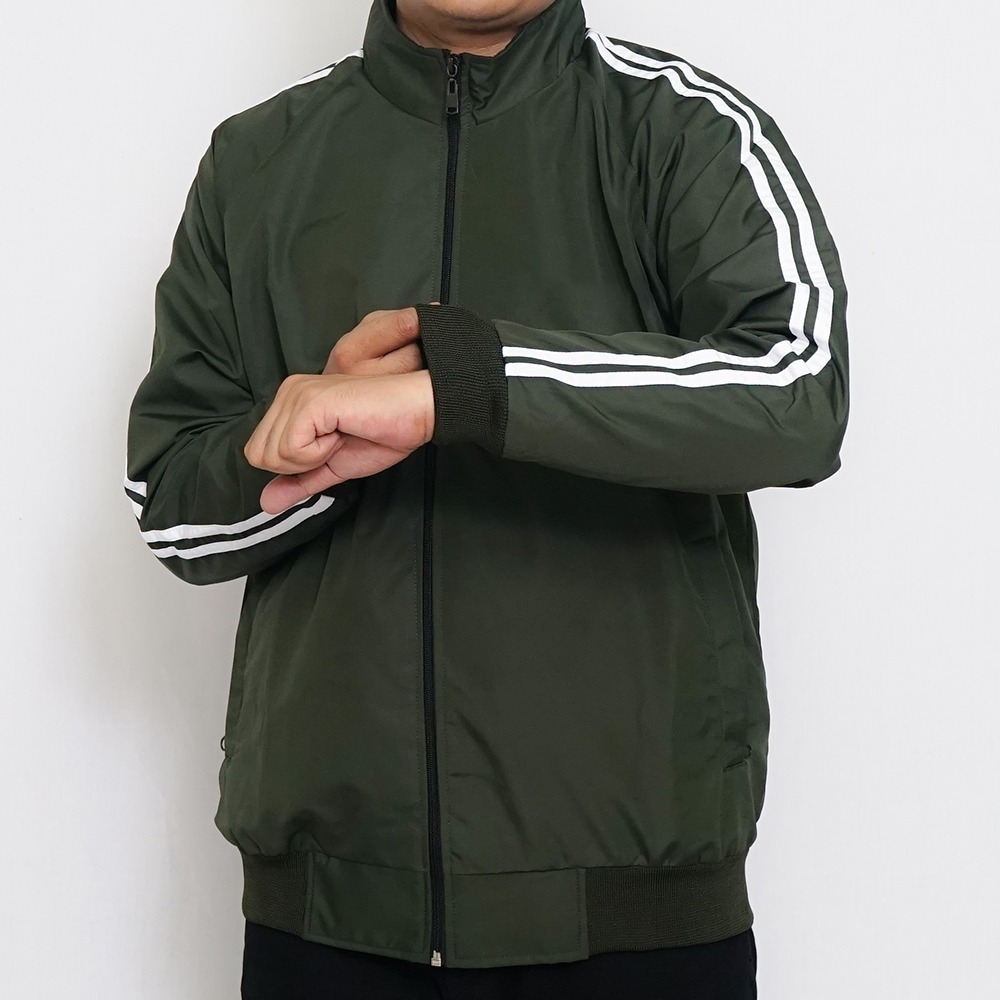 Jual Promo Jacket Tracktop Pria wanita Polos Garis | Shopee Indonesia