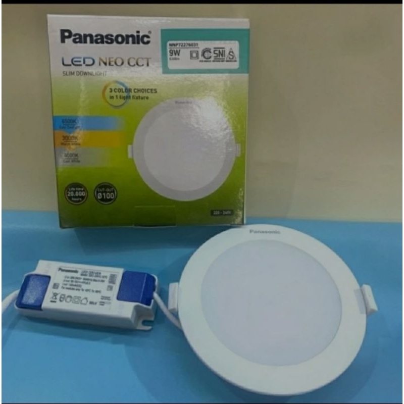Jual lampu led downlight panasonic Neo cct 9 watt 3 warna nnp72276031 ...
