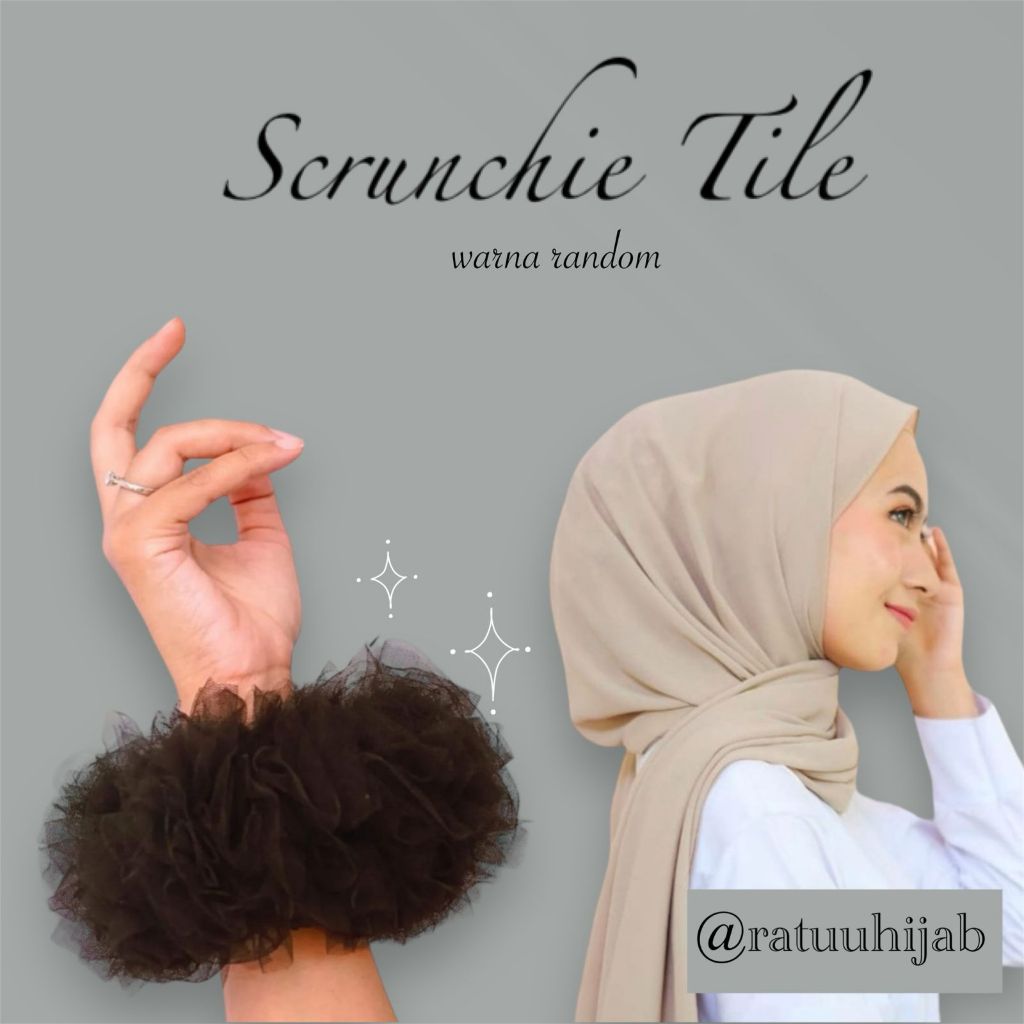 Jual Cepol Hijab Tile. Ikat Rambut Jilbab Jumbo Terbaru | Shopee Indonesia
