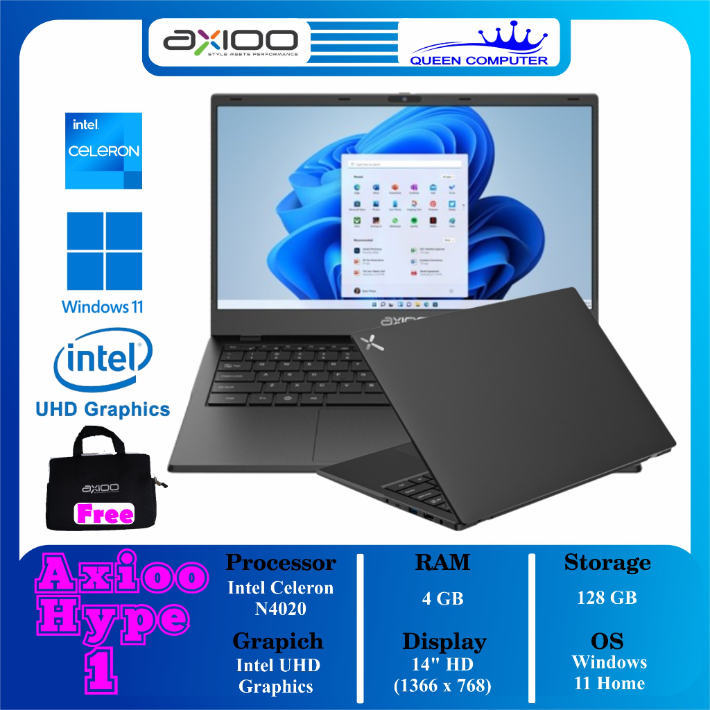 Jual Axioo MyBook HYPE 1 Celeron N4020 4GB 128GB W11 Home Grey | Shopee ...
