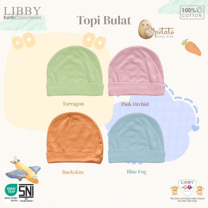 Jual Libby Baby Earth Color Series - Topi bulat bayi / topi peci ...